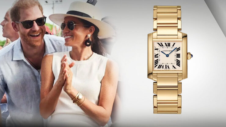 Meghan Markle Stuns Wearing Princess Diana S Iconic Gold Cartier Tank